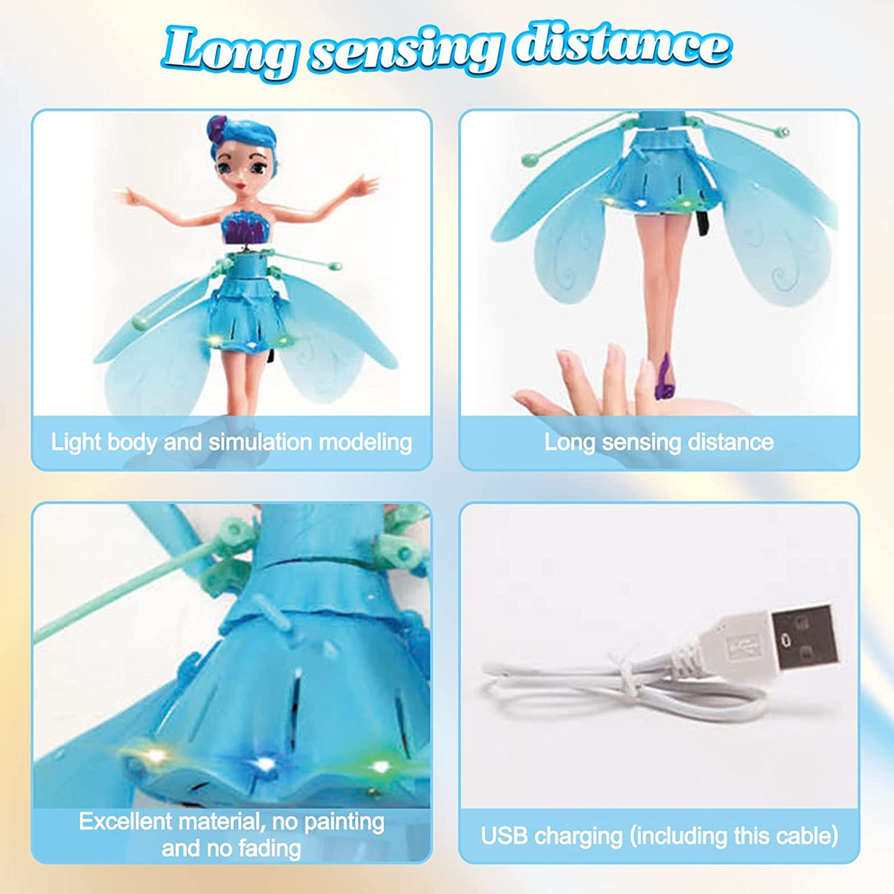 Magic Flying Fairy Princess Doll, Flying Fairy Dolls Toys for Kids Fly ...