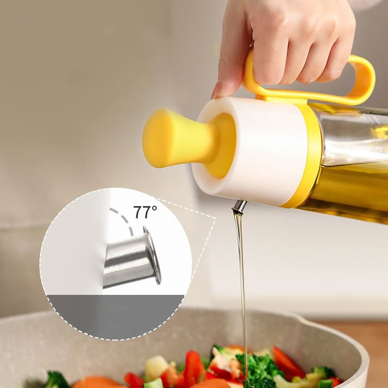 2 In 1 Oil Dispenser Bottle With Brush – Ahammashop