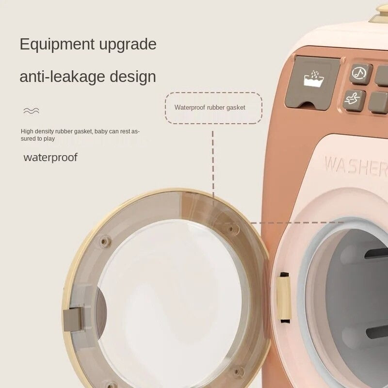 Childrens Electric Mini Washing Machine Toy Play House Doll Set Kids T ...