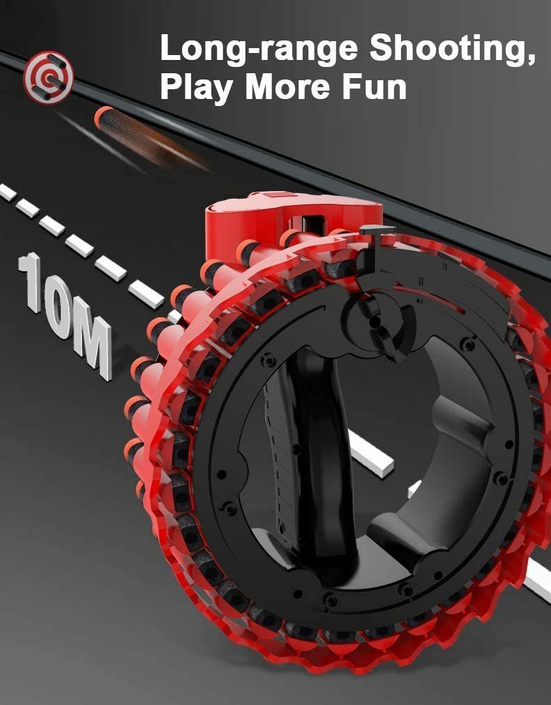 Electric Automatic Motorized Rapid Fire Blaster 28 Soft Bullet Dart To ...